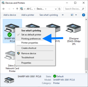 Printeri vaikesätete määramine – IT tugi